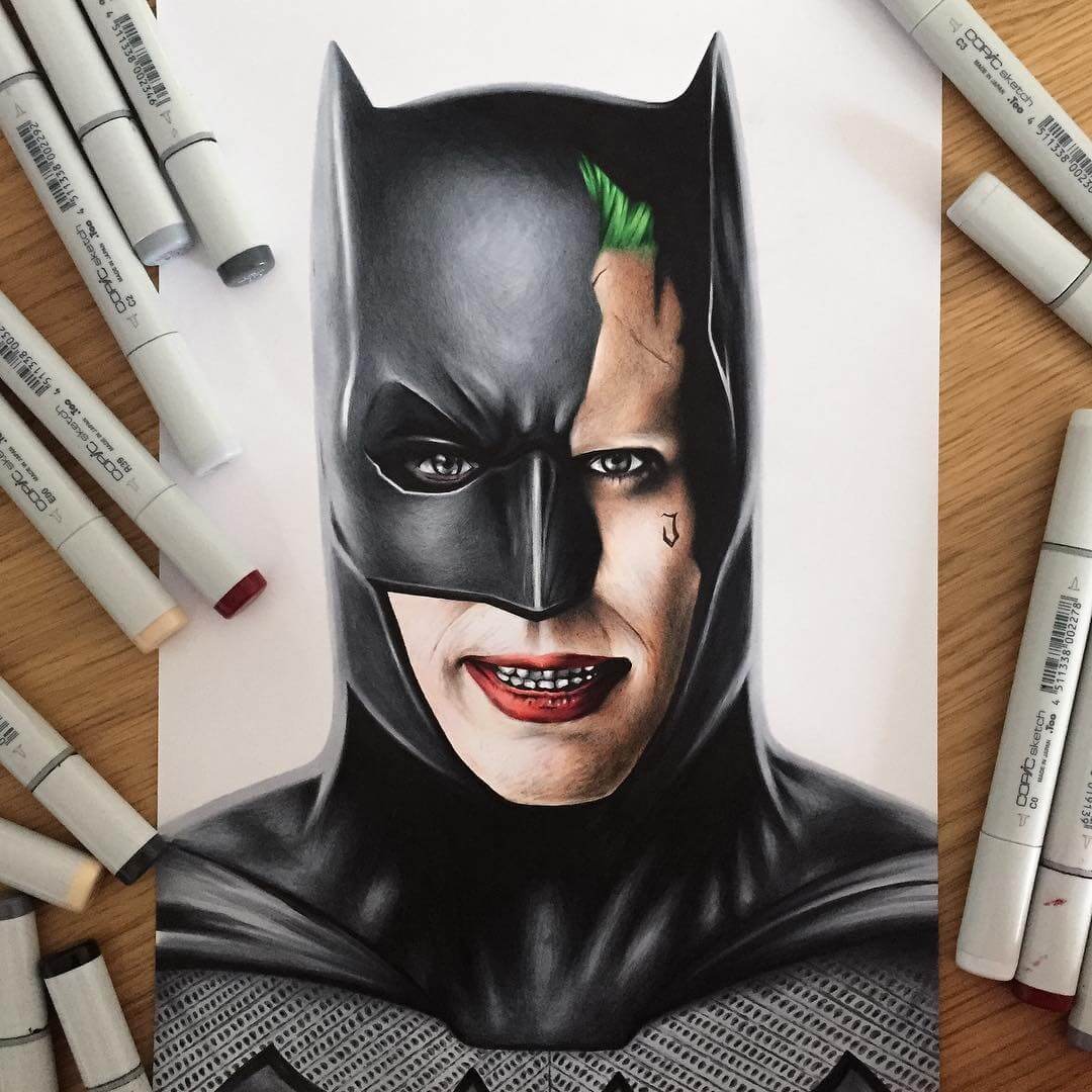 Superheroes And Villains Drawings
