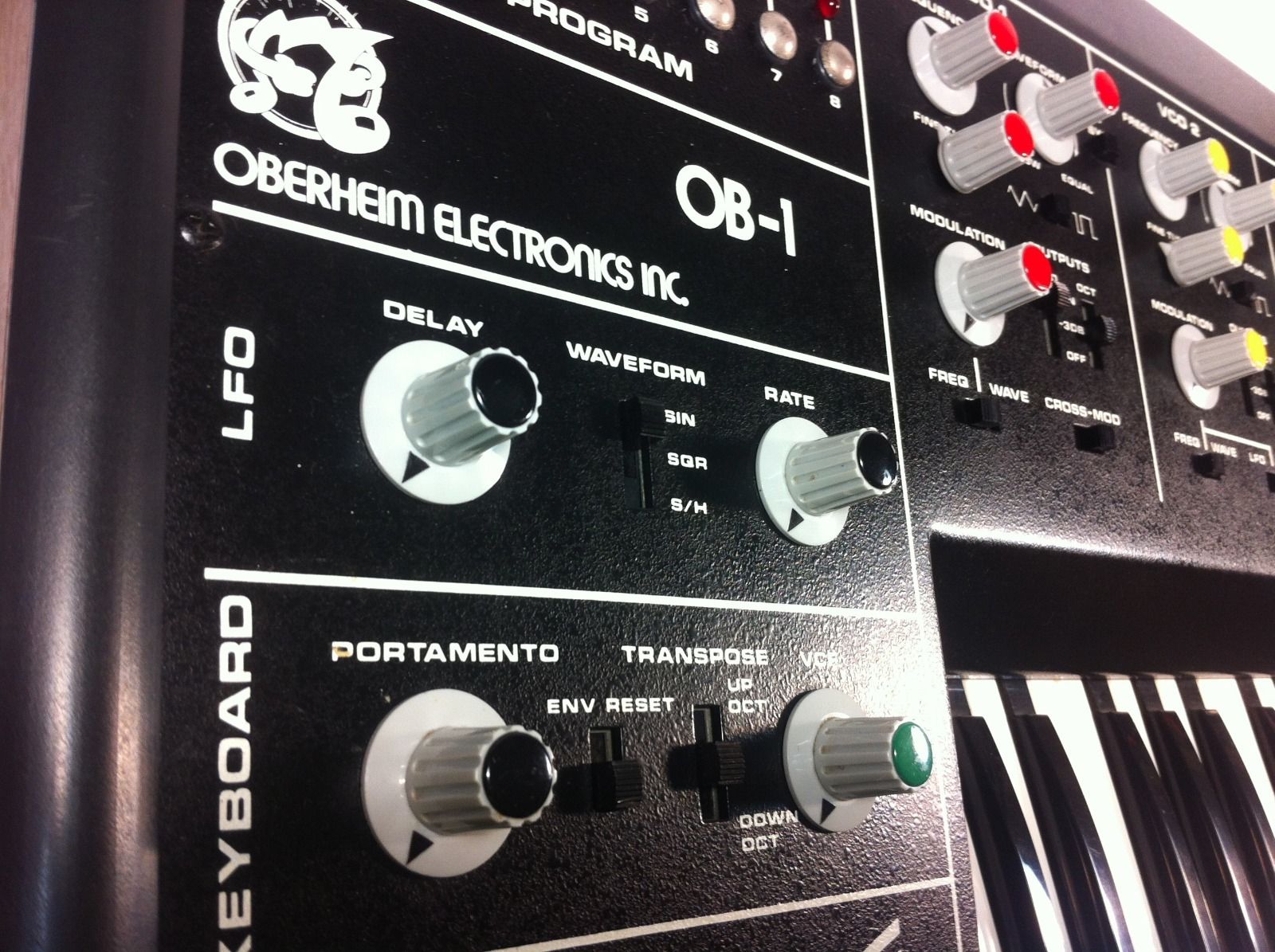 MATRIXSYNTH: OBERHEIM OB-1 Vintage Analog Synthesizer 1978 with Colored Knobs
