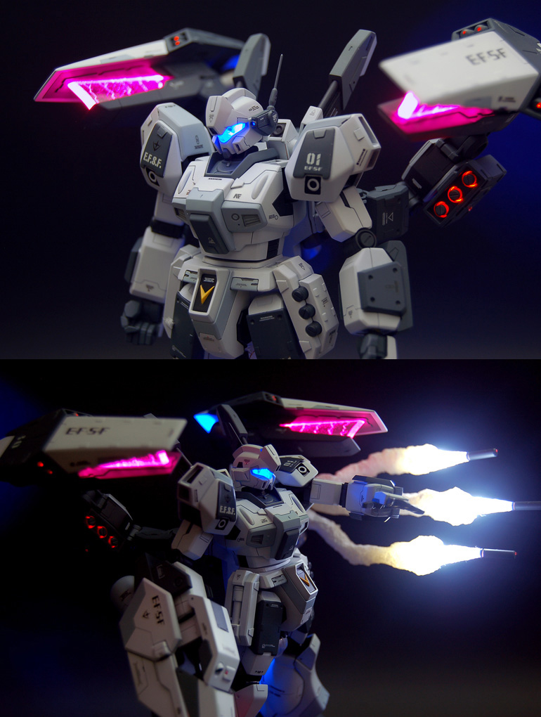 HGUC 1/144 Super Jegan Lancer Custom Build with LED