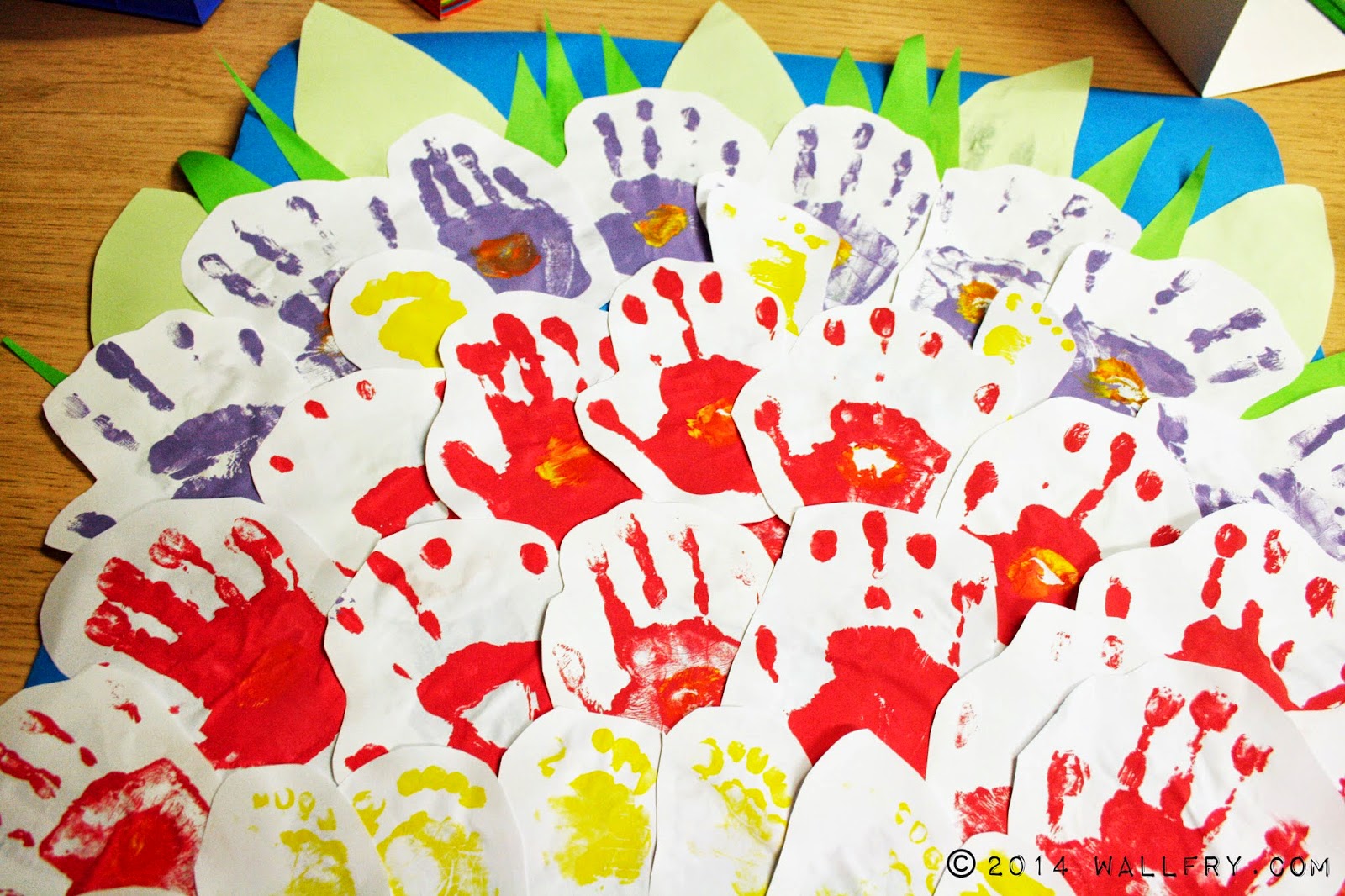 WallFry | Wall Art for Small Fry: Hand Print Bouquet - DIY Tutorial