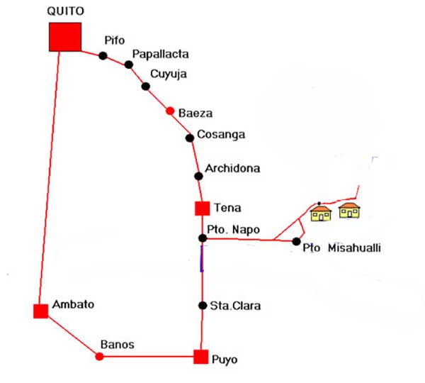 TENA-cidades: ¿Cómo llegar a Tena?