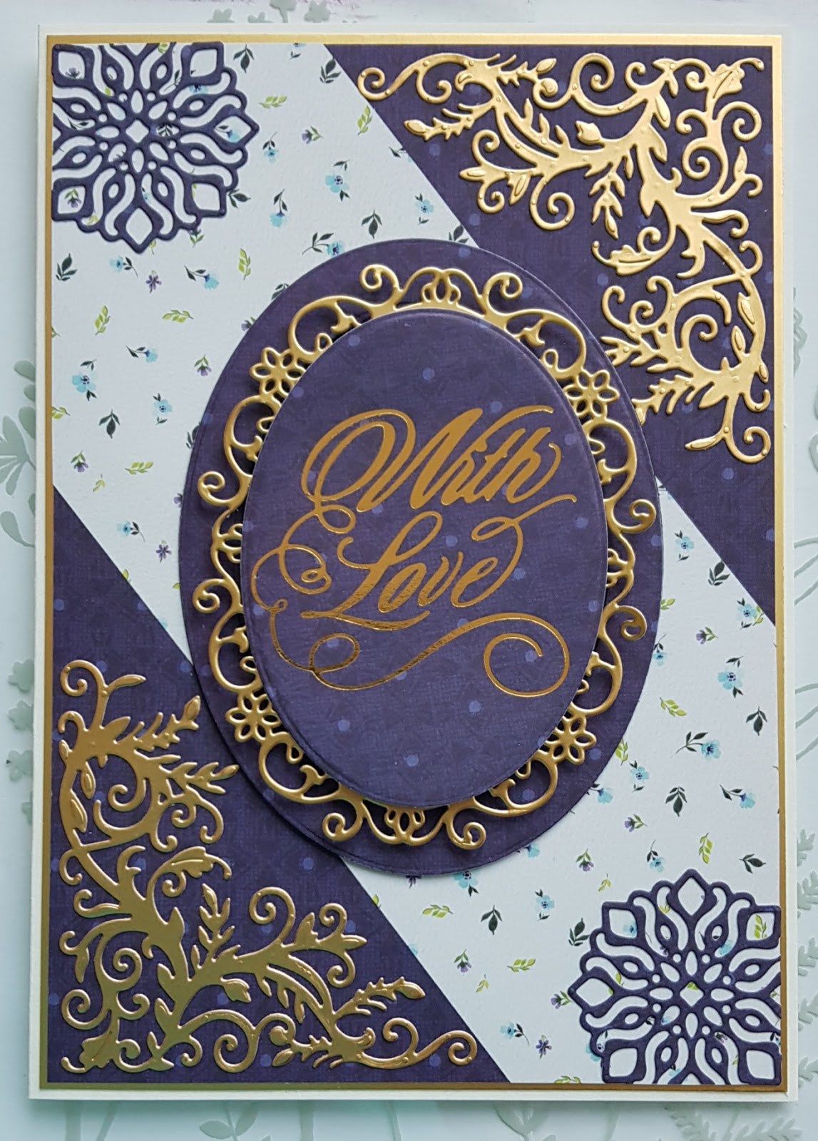 Jo's Crafty Place: Golden Flourish Card
