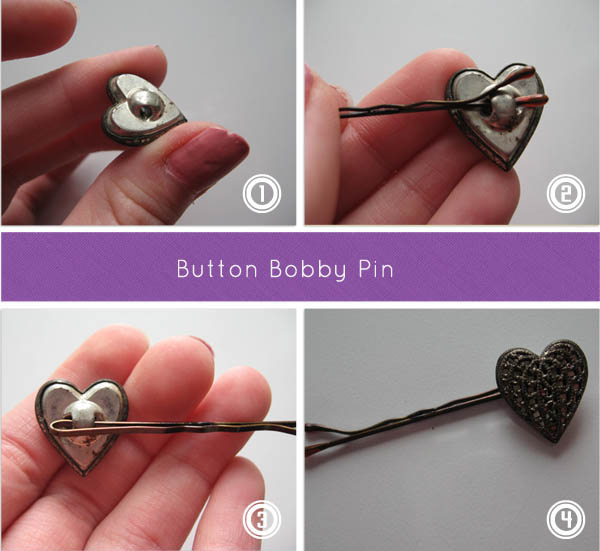 Chickaddie's Nest: Make it Monday: Button Bobby Pin