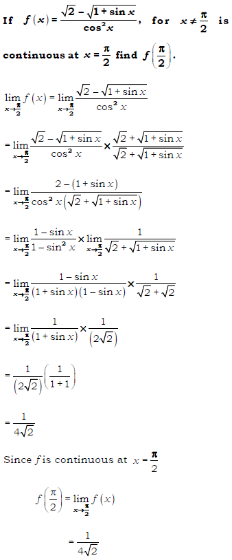 OMTEX CLASSES: If f(x) = (√2- √(1+sinx))/cos^2⁡x ,for x≠π/2 is ...