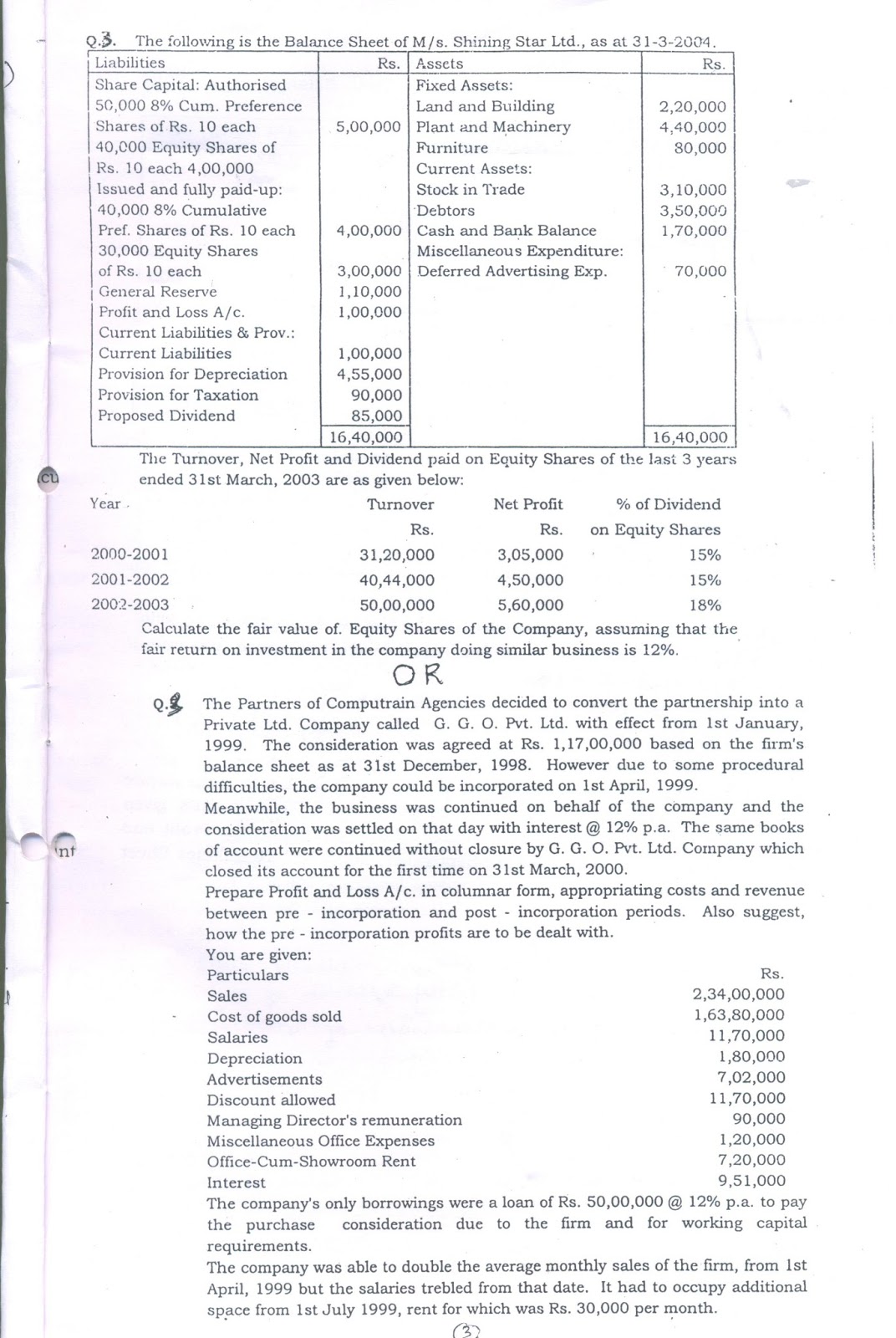 Question Papers Collection: TYBAF ( FINANCIAL ACCOUNTING VIII) SEM VI