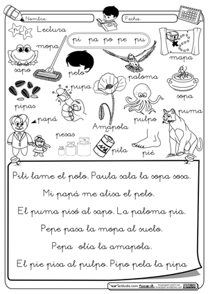 APRENDEMOS CON TODOS Y DE TODOS : ...PARA LEER/CARTILLA ON LINE Y LETRA P