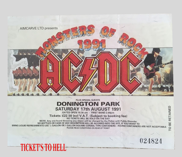 MONSTER OF ROCK original ticket Castle Donington UK August 17th 1991