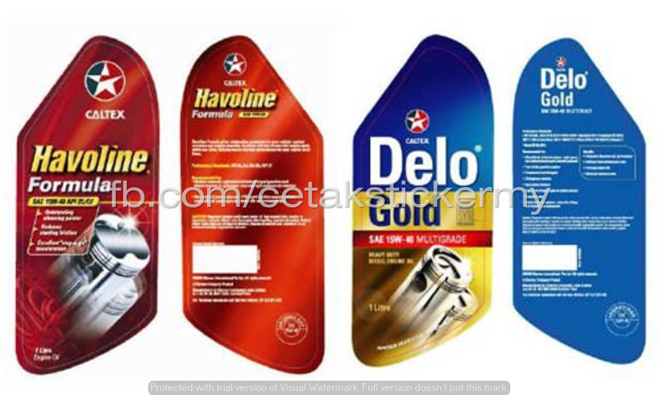 Sticker/ Label Printing Kuala Lumpur, Malaysia: Lubricant Sticker