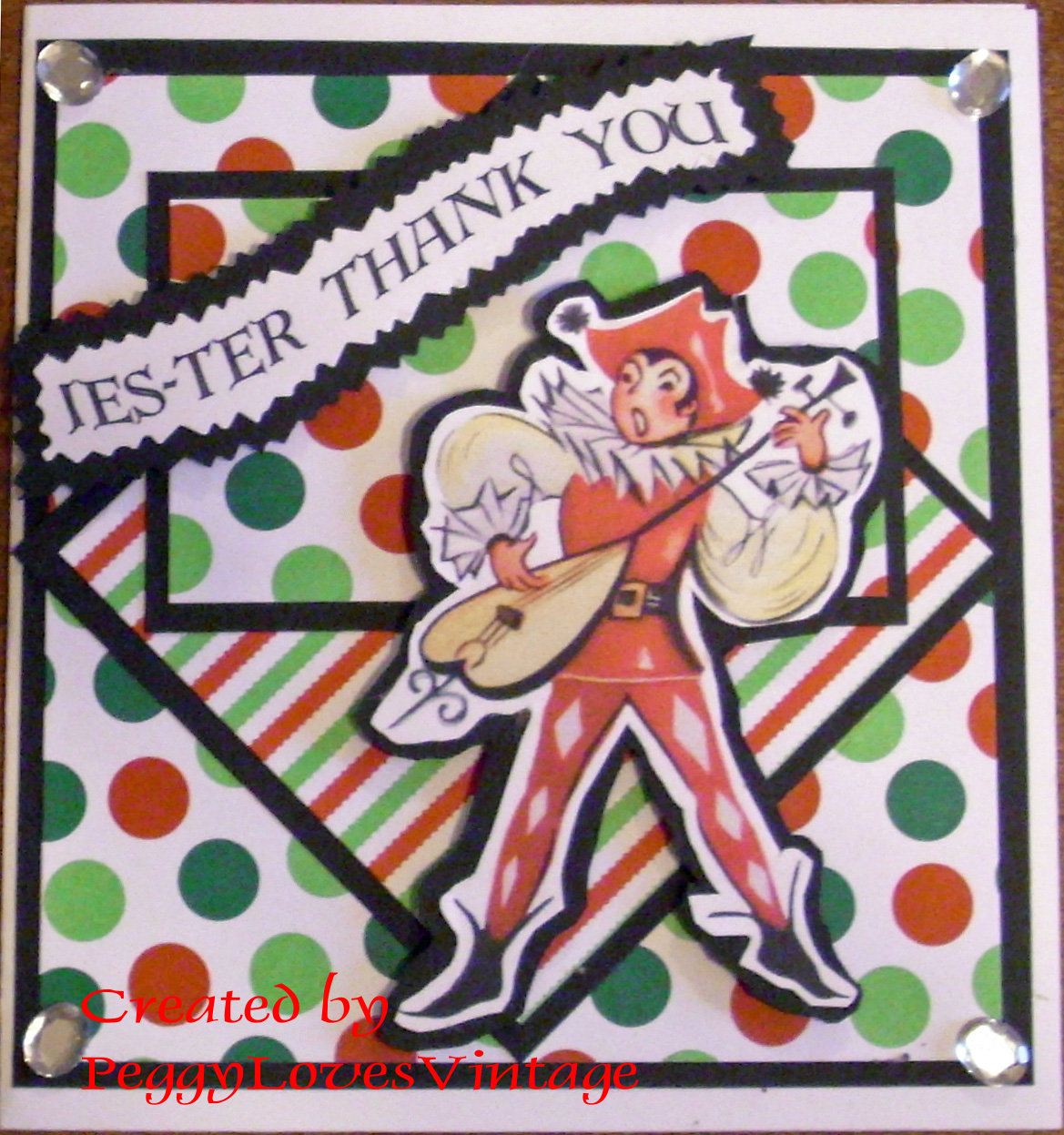 PeggyLovesVintage Blog: Jester Thank You and Free Vintage Image