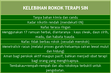 ROKOK KESEHATAN SIN: MANFAAT DAN KHASIAT ROKOK HERBAL SIN