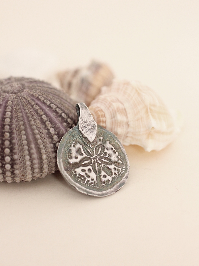 Beach House Living: Little silver sand dollar. Precious metal clay ...