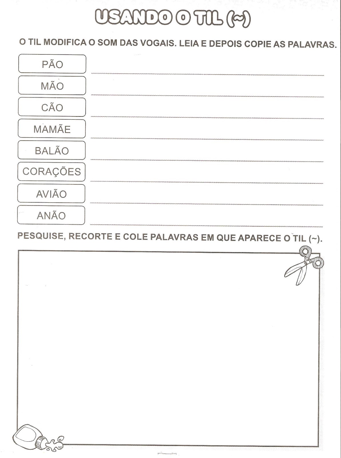 Atividades Com Til 2 Ano - FDPLEARN