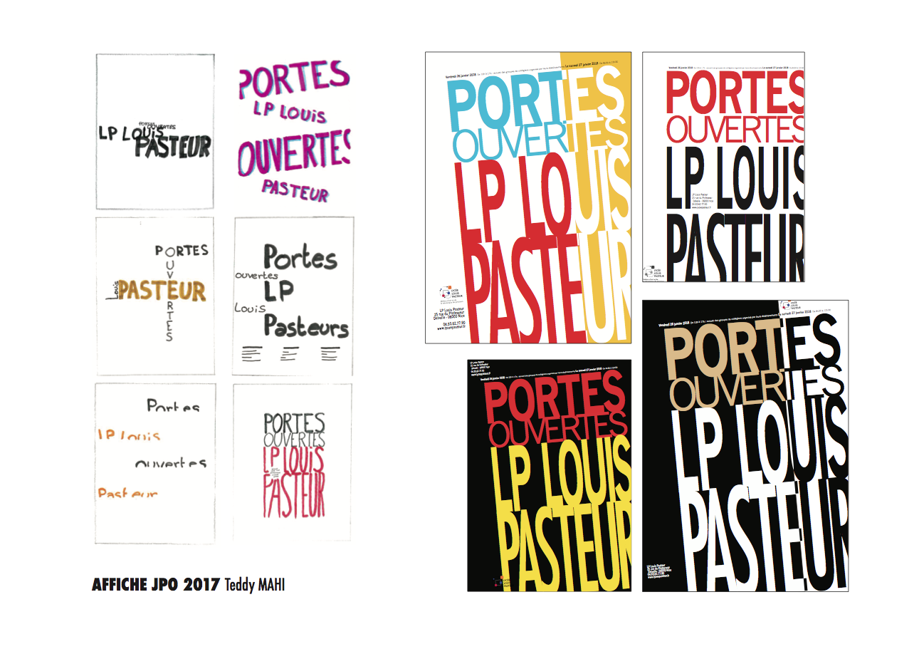 la salle 100: Création d'une affiche typographique - recherches
