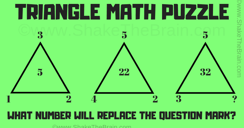 Missing Number Triangle Math Mind Teaser with an Answer