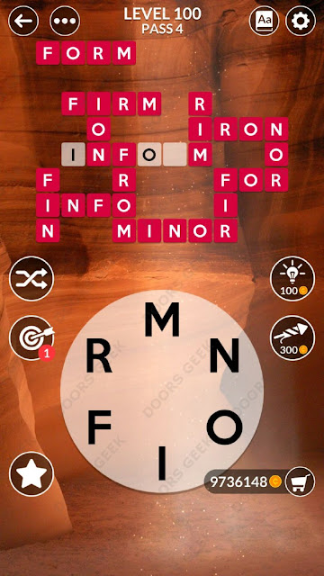 Wordscapes Level 100 Answers ~ Doors Geek