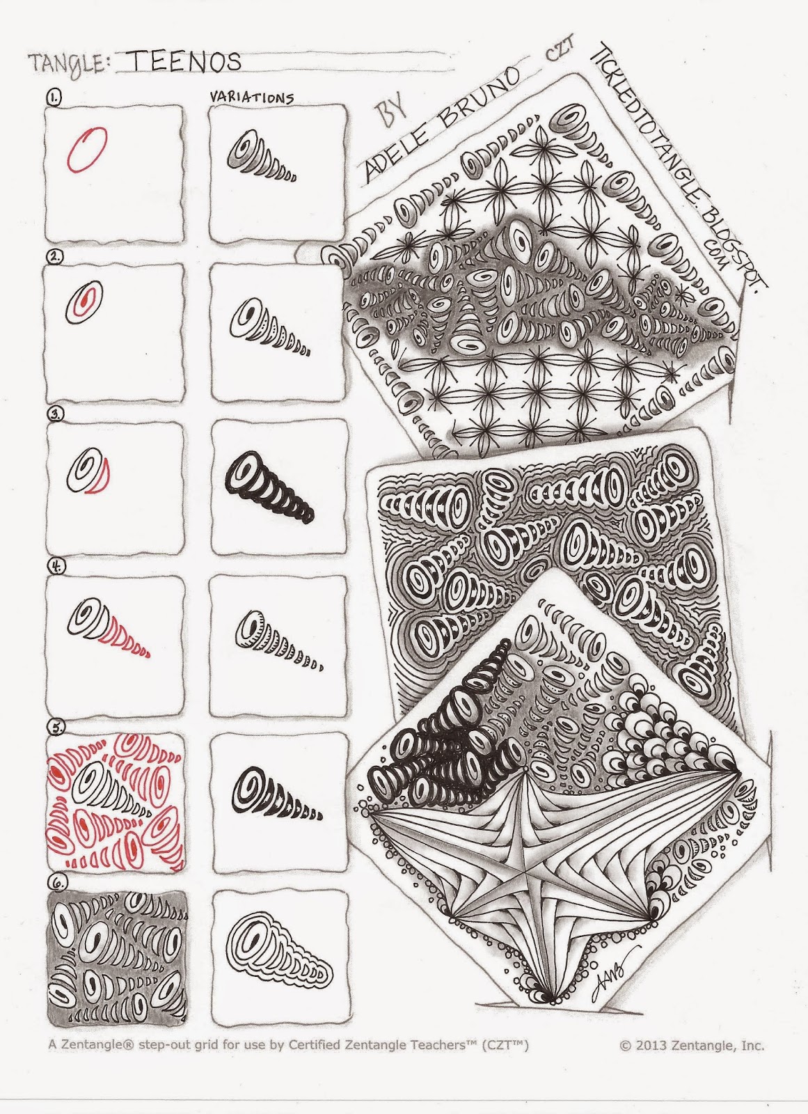 Tickled To Tangle: Teenos - A New Tangle!