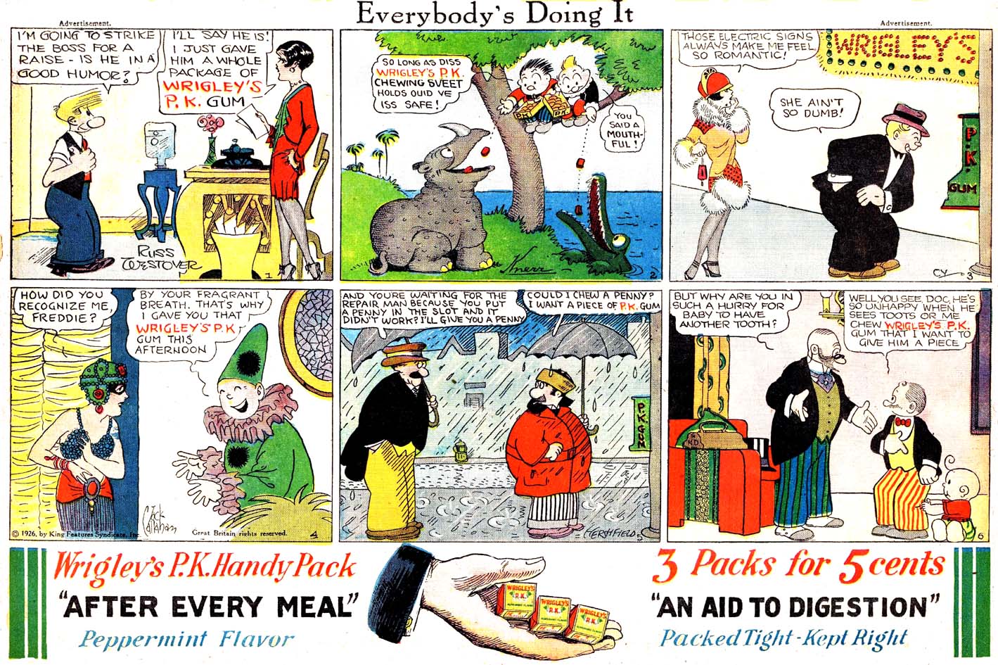 Stripper's Guide: Wrigley's Sunday Comic Strip Ads -- Part III