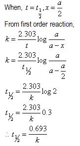 Infinity Constant: Order of reaction