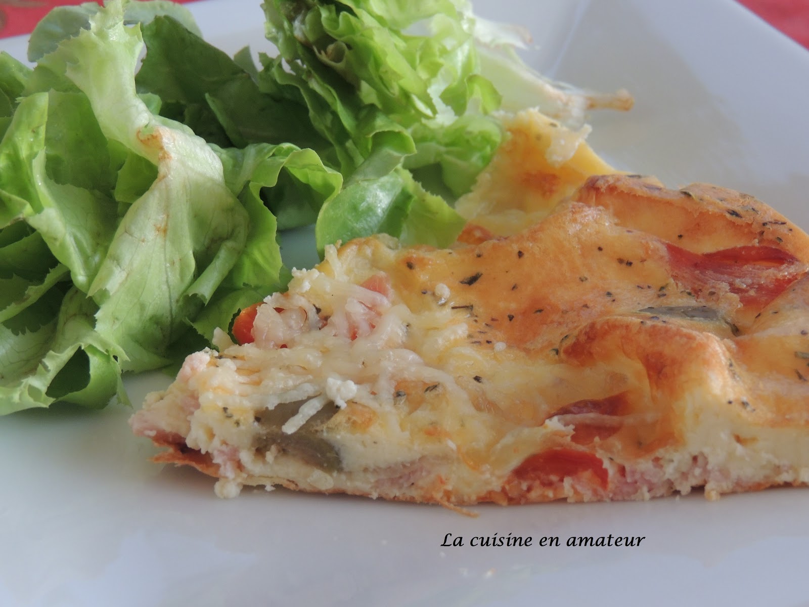 La cuisine en amateur de Maryline: Flan comme une pizza