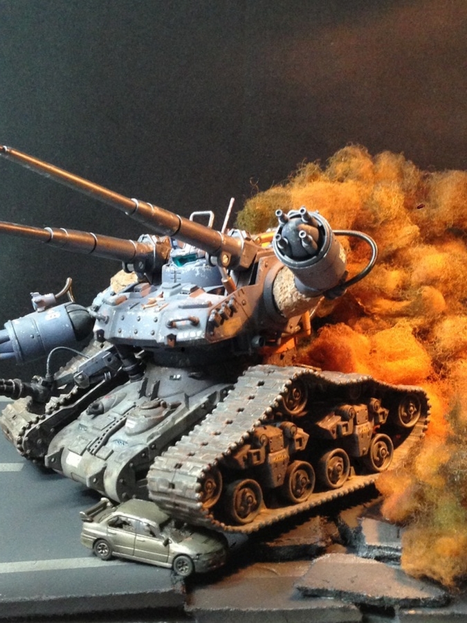 Custom Build: HG 1/144 Guntank Early Type "GTO" + Diorama