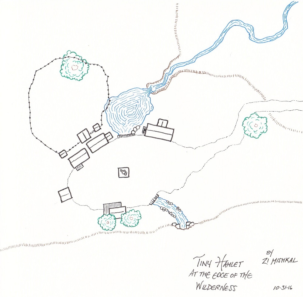 John's hex and non-hex fantasy maps: A small hamlet or large farmstead