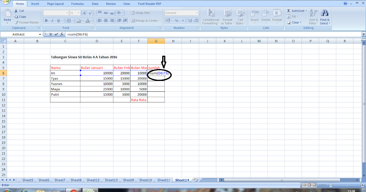 Contoh Sum Dan Average Pada Excel - See more at: http://tipsulang ...