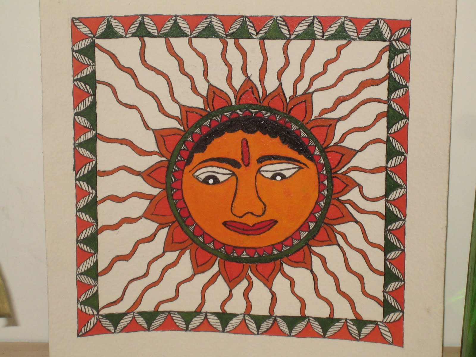 The Sunshine Corner: Madhubani Sun