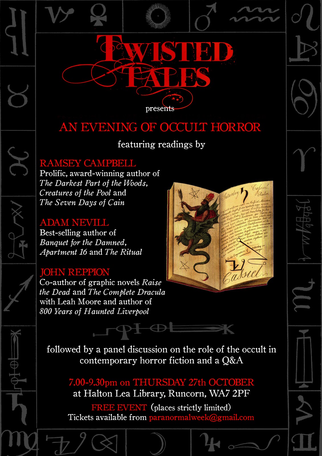Twisted Tales: NEW EVENT: An Evening of Occult Horror at Halton Lea ...