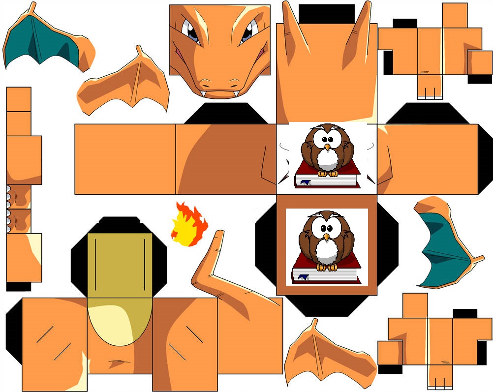 Charizard CubeCraft | 3D Kağıt Maket Sanatı