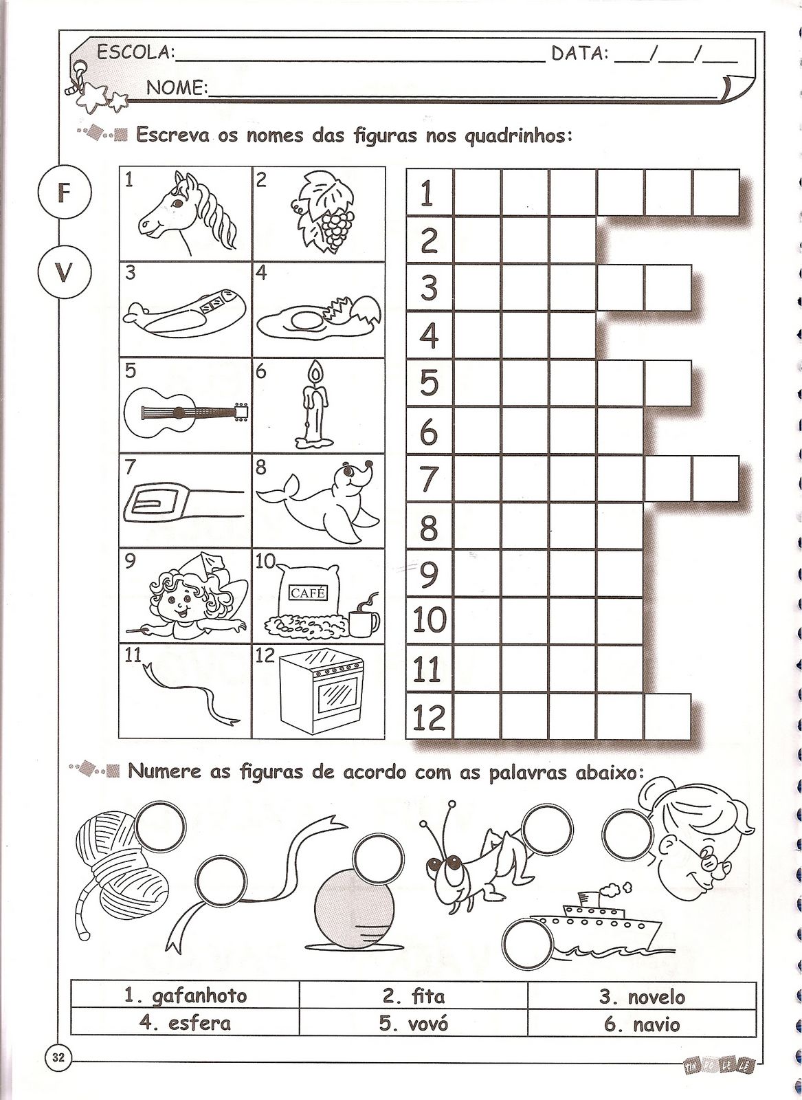 Paraíso da Alfabetização: Ortografia F/V