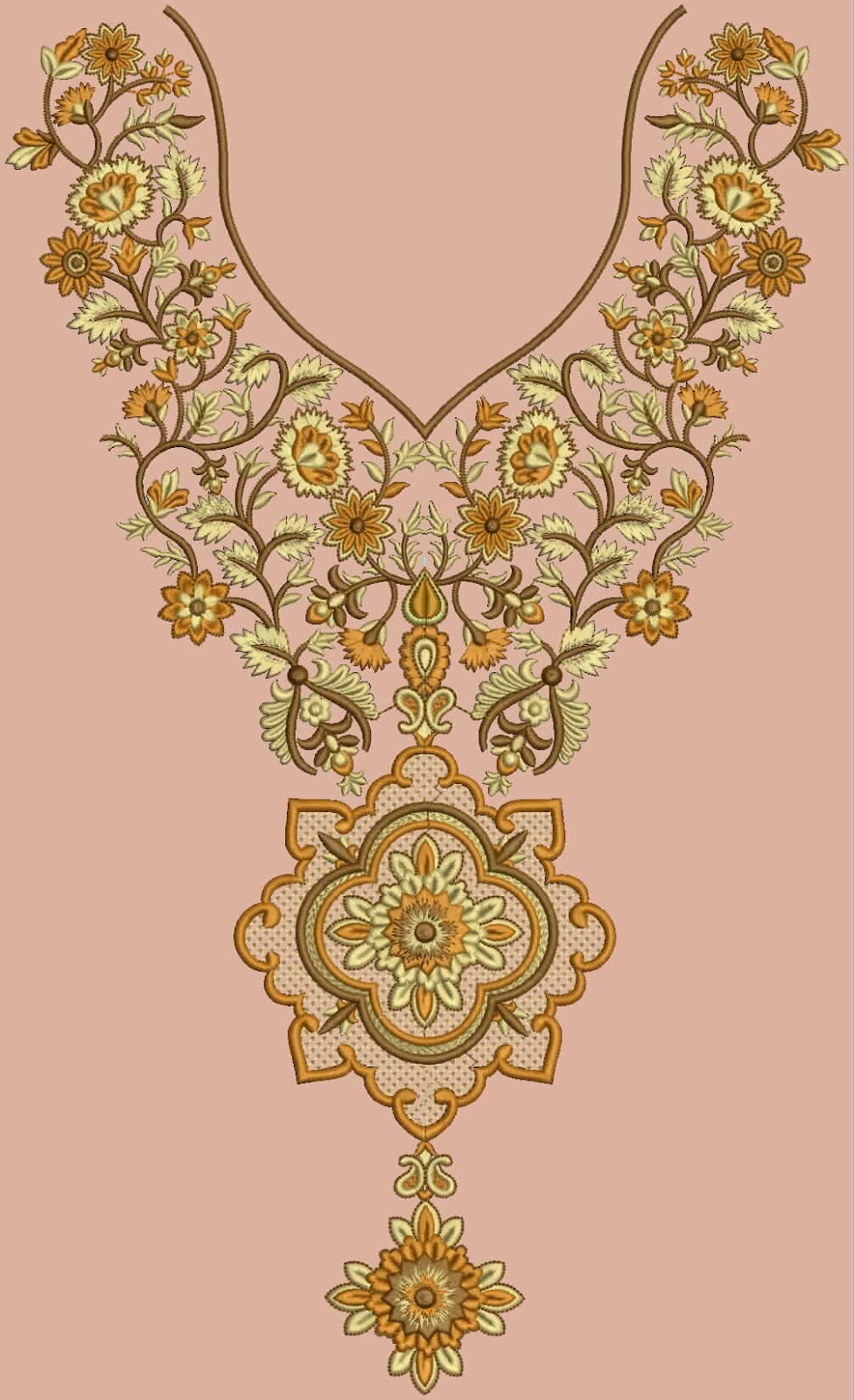 EmbDesignTube: Pakistani Neck Embroidered Dresses By Mohammad Aamir