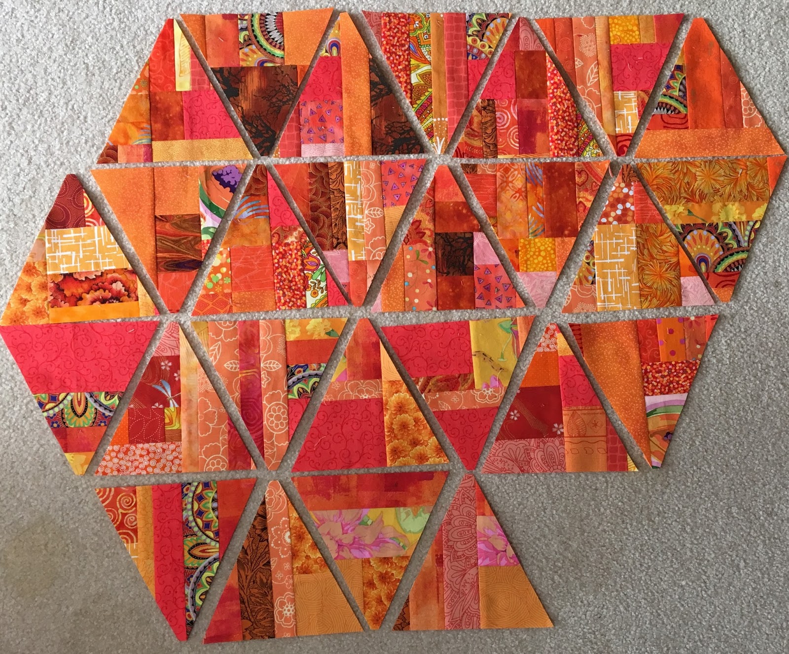 The Patchery Menagerie: Triangle Scrap Slab Magic | Scrap quilts, Scrap ...