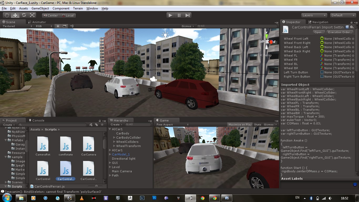 Hrithik A. Gobi: Car Race Game making in Unity 3D