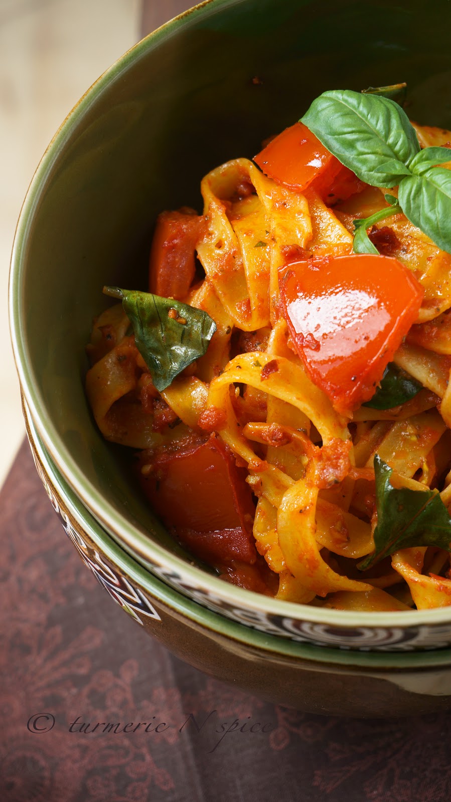 Turmeric n spice: Tomato Fettuccine and Cherry Tomato Starters