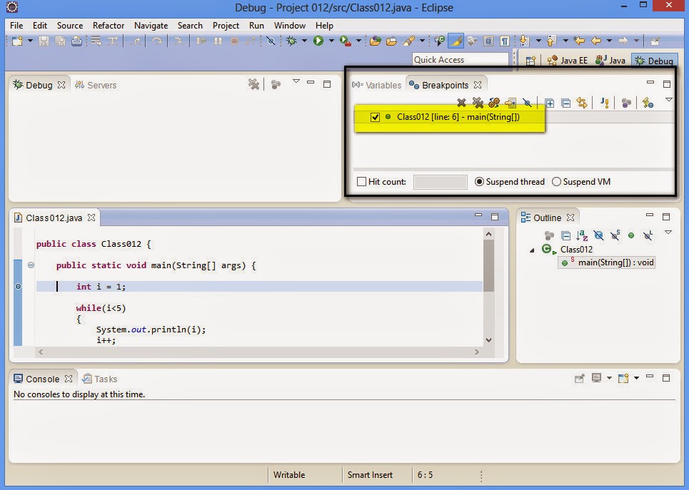 Selenium-By-Arun: 164. Debugging the Java Programs in Eclipse IDE