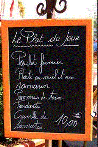 Au restaurant du FLE: 6 - Le chef cuisinier propose un menu