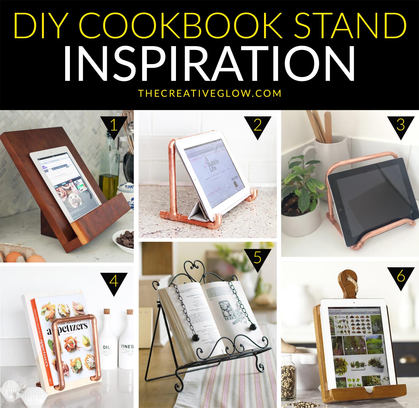 DIY Inspiration Cookbook iPad Stand The Creative Glow DIY Inspiration Cookbook iPad Stand DIY Inspiration Cookbook iPad Stand The Creative Glow DIY Inspiration Cookbook iPad Stand