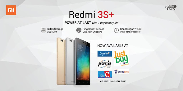 Xiaomi Redmi 3S Plus chính thức bán tại Ấn Đọ với giá 143$