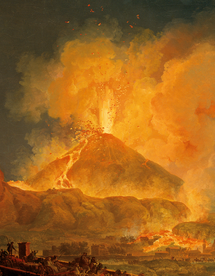 Mount Vesuvius Eruption Painting
