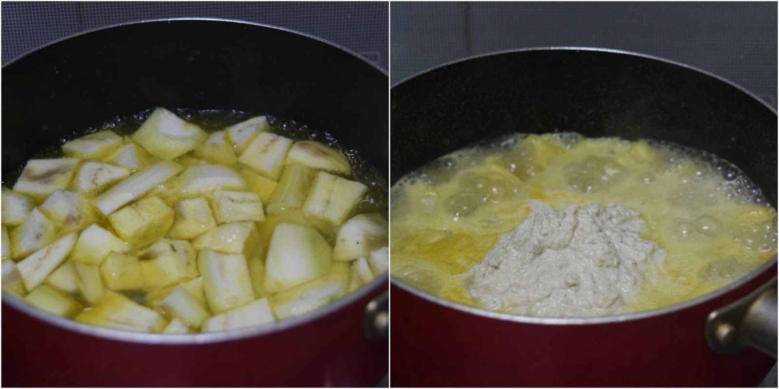 Poornima's Cook Book: Kalan / Kaalan (Plantain cooked in Yogurt based ...