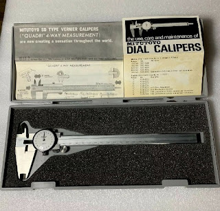 MITUTOYO 12 inch Dial Caliper with plastic case.