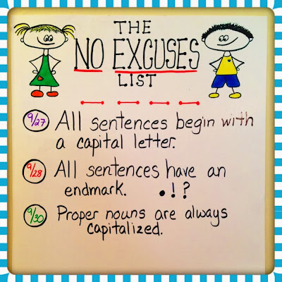 Teaching My Friends!: The No Excuses List
