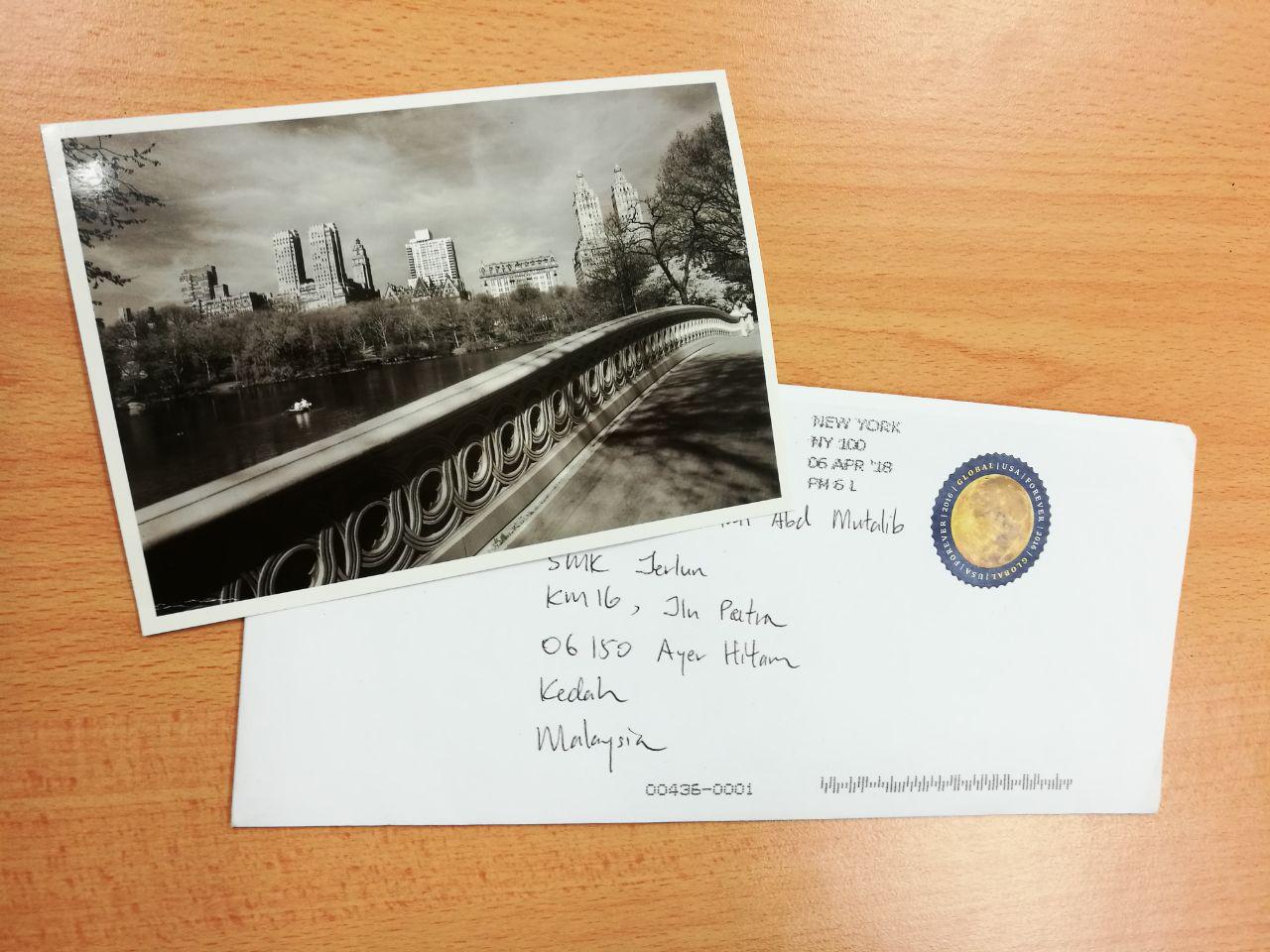 Poskad Dari New York : Thanks Jarod!