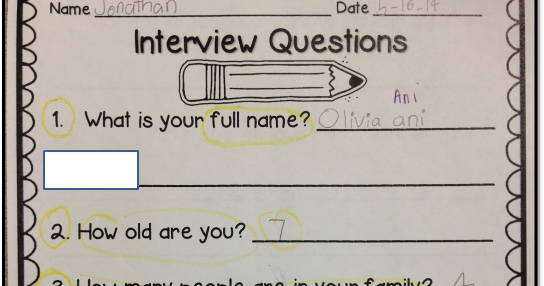 Teaching With Love and Laughter: First Grade Interviews