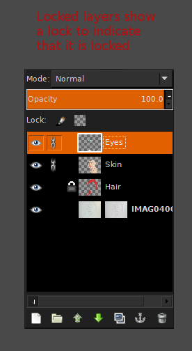 GIMP UI brainstorm: layer lock
