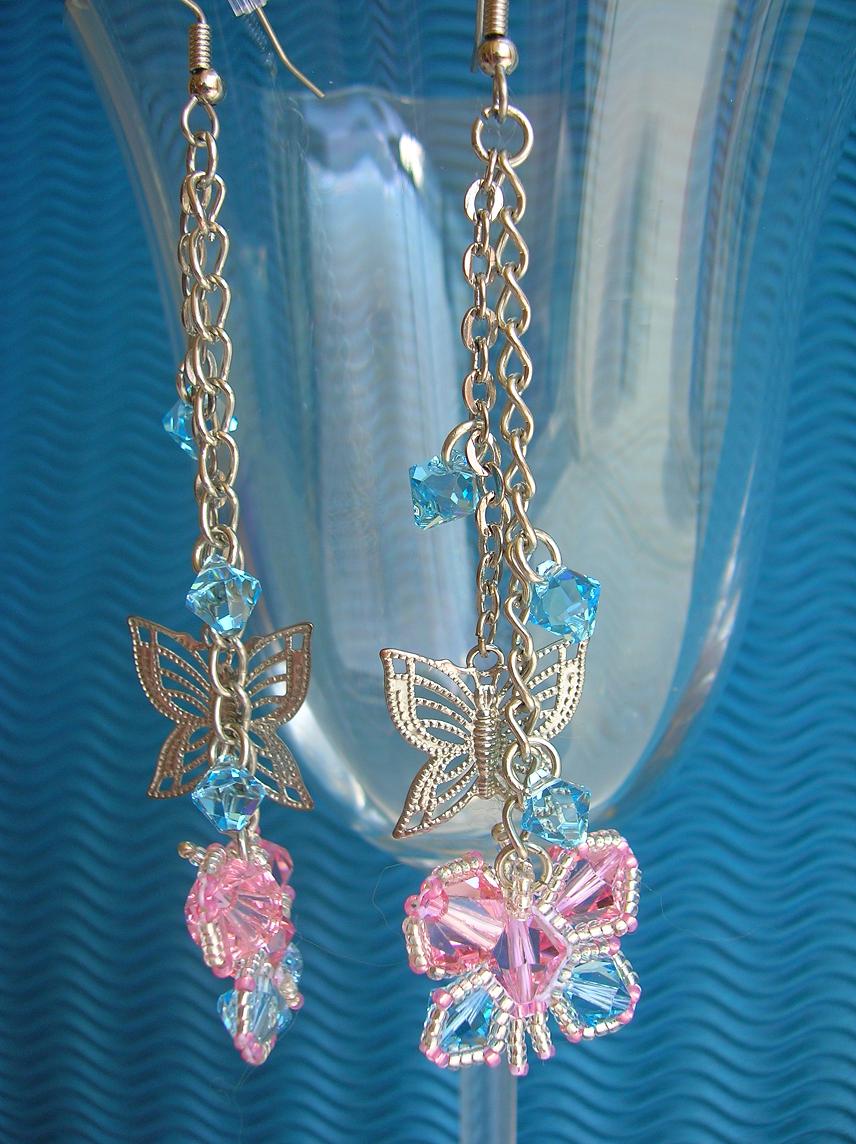 Perlinando ...: orecchini farafalle swaroski