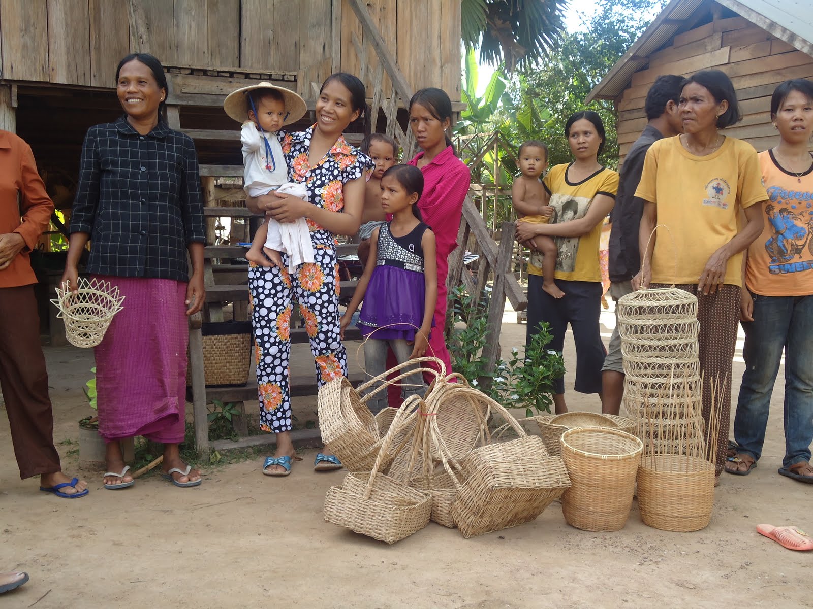 Sojourn to Cambodia 2011: Women's Livelihood project --- basket weavers