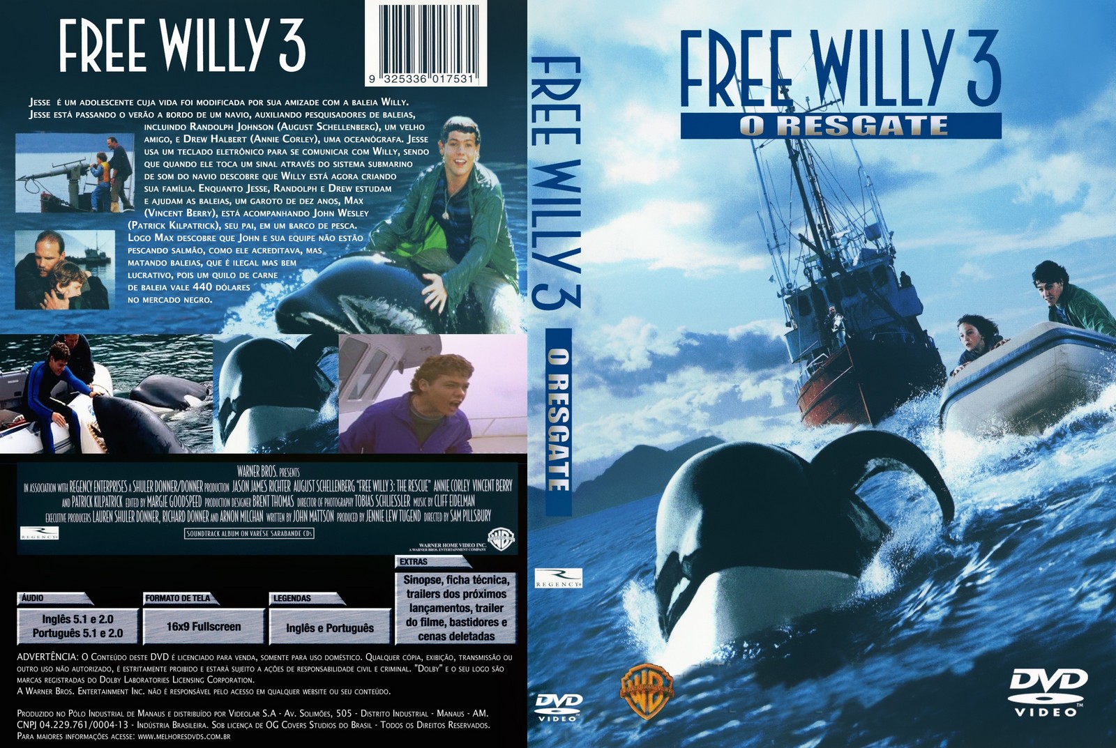 Capas Filmes Aventura: Free Willy 3 - O Resgate