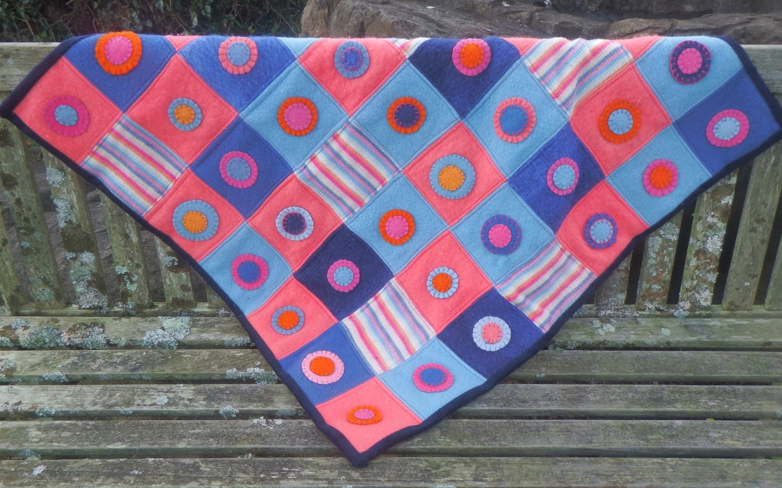 Wonky Patchwork: Wool Patchwork Baby Quilt