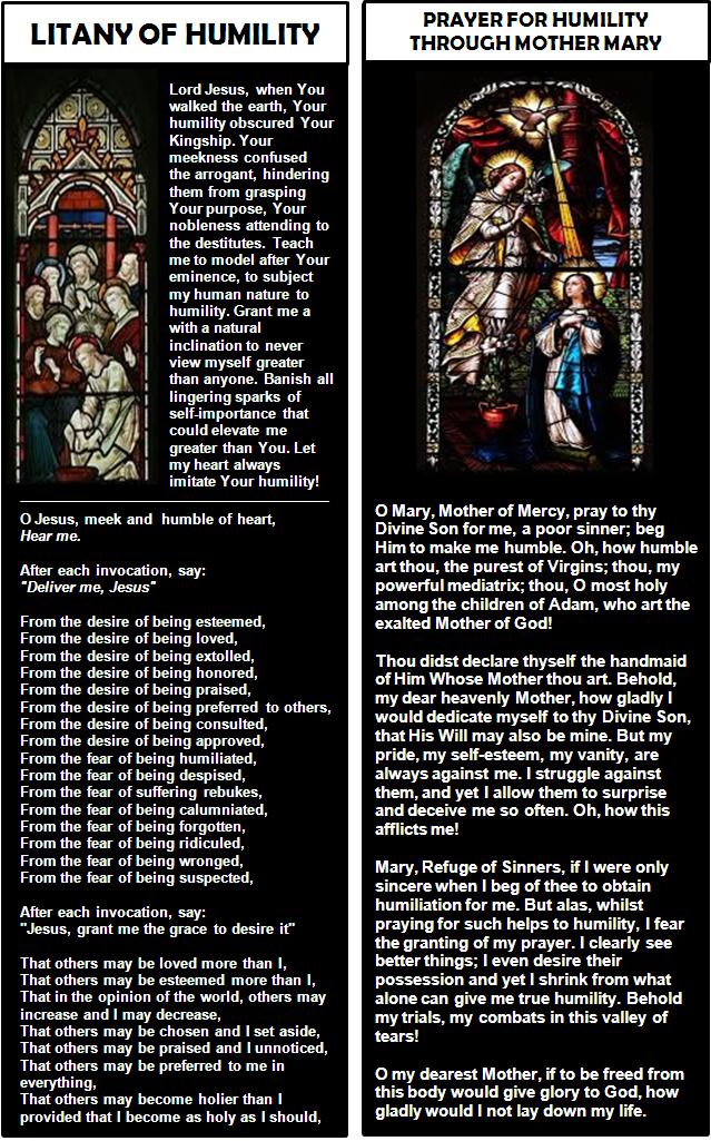 Sanctimonia in Factum: Litany of Humility / Prayer for Humility through ...